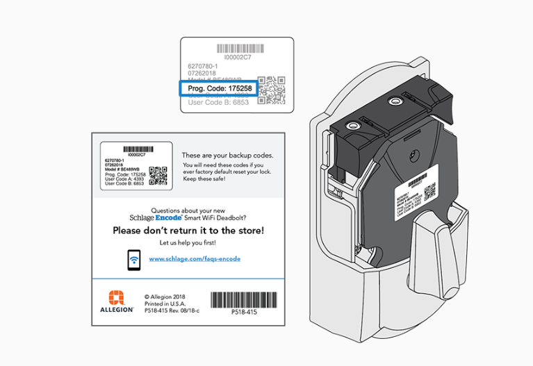 How to Locate the Programming Sticker on Schlage Encode Locks